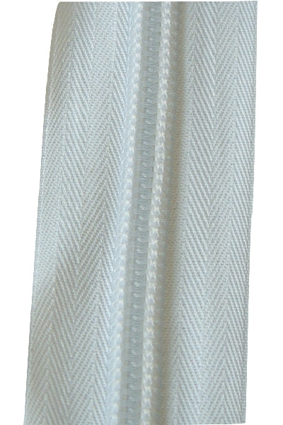 Blixtlås Spiral 10mm Löpmeter Vit – ostersjokompaniet